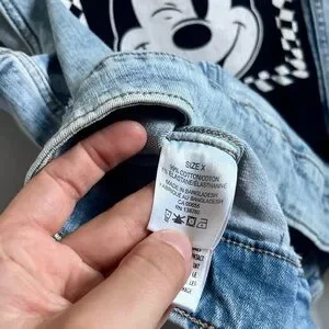 DC Jeans | Jackets & Coats | Upcycled Denim Jacket Mickey Mouse Disney ...